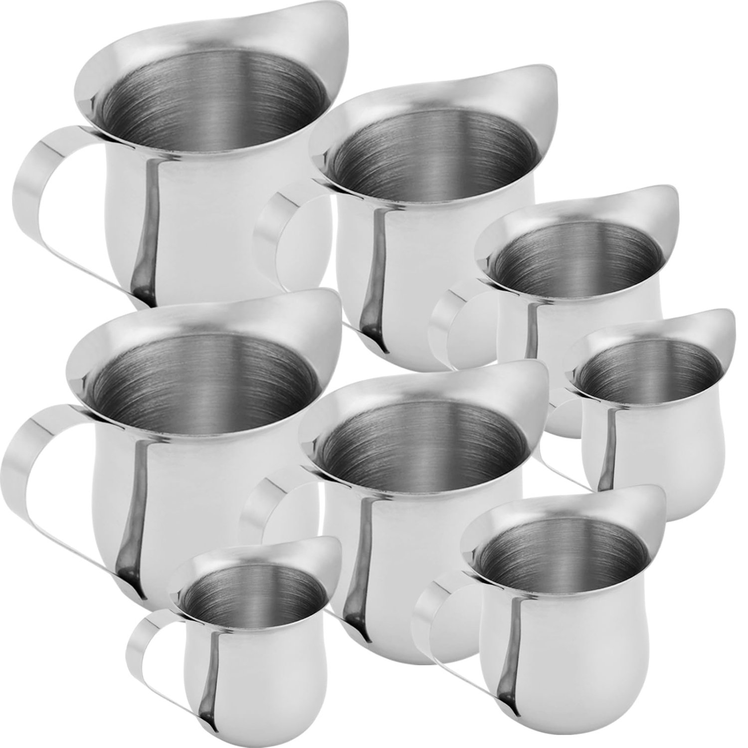 Latitude Run® 8 Pieces Stainless Steel Pitcher Set, 2Oz, 3Oz, 5Oz, 7Oz ...
