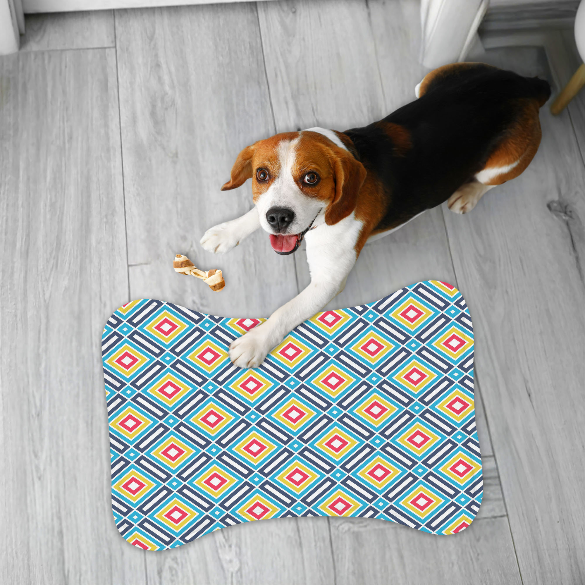 MentionedYou Tile Scarlet - 1 Piece Bone Shape Feeding Mat | Wayfair