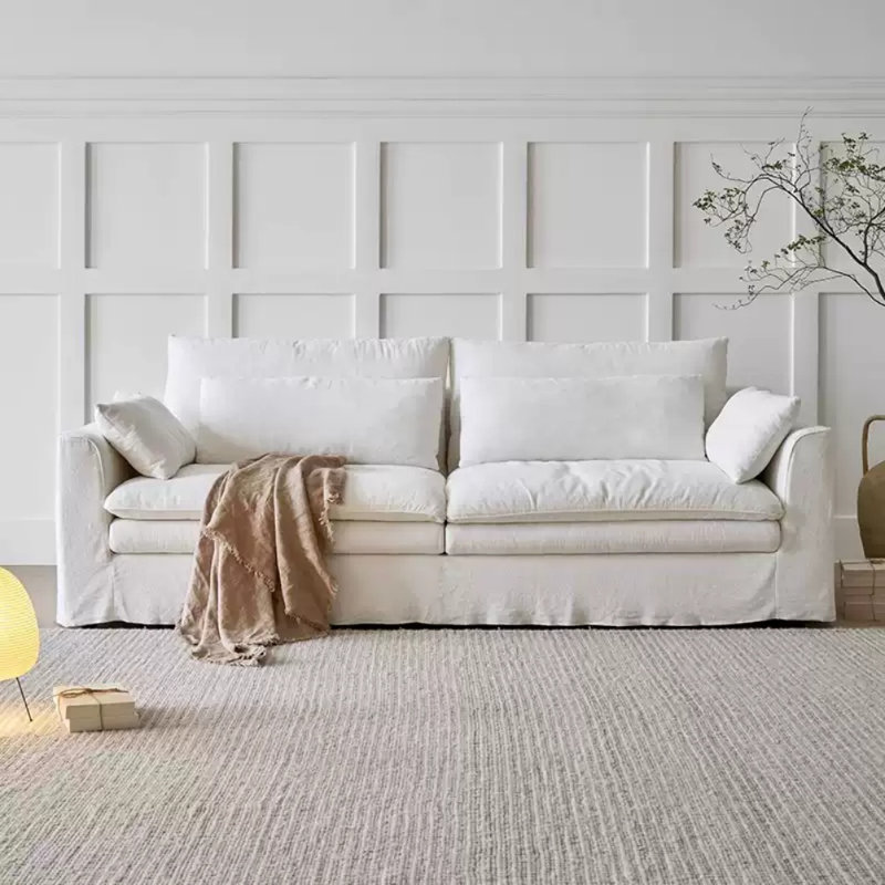 Danbenla design Simple White Fabric Sofa | Wayfair