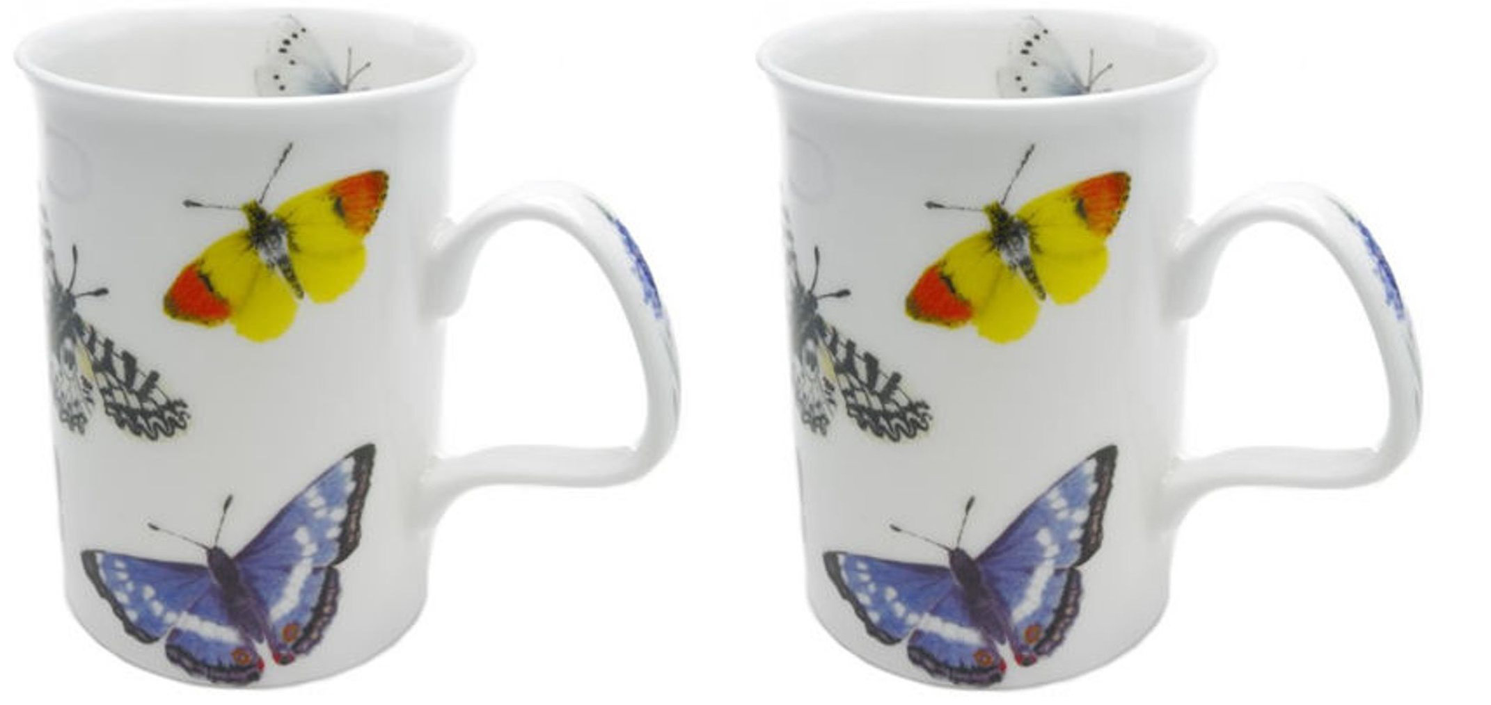 August Grove® Jody Butterfly Garden Bone China Coffee Mug | Wayfair