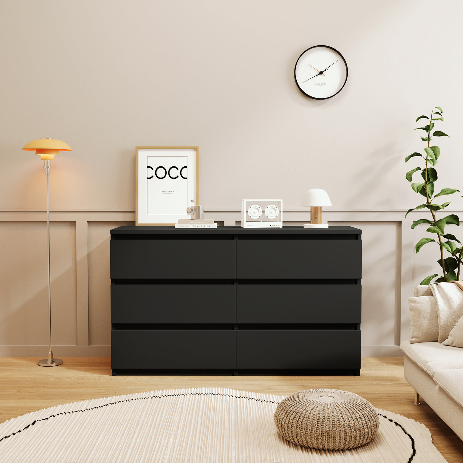 Latitude Run® Modern wooden frame accent chests with 6 Drawers | Wayfair