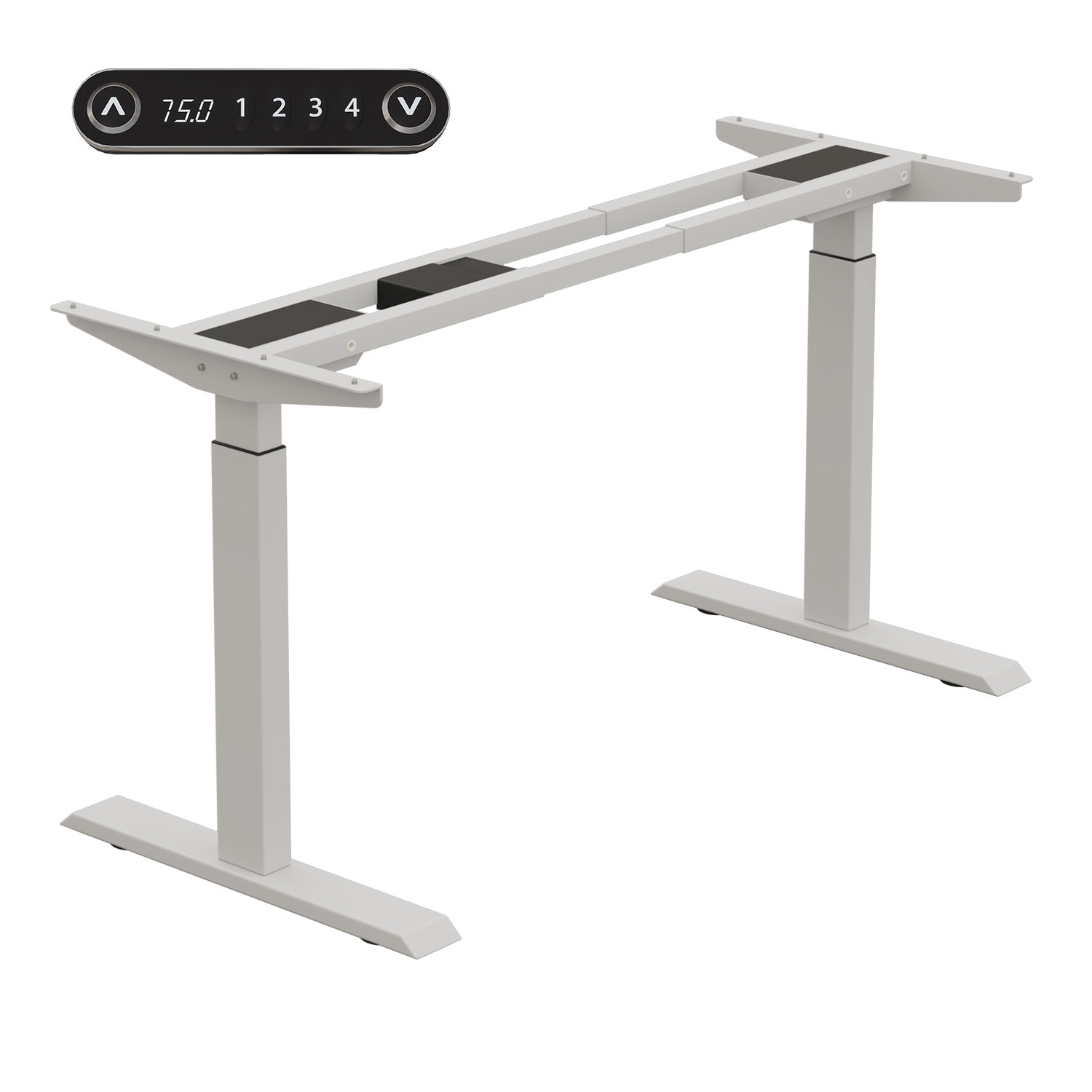 Inbox Zero Dual Motor Electric Bracket Height Adjustable Standing Desk ...