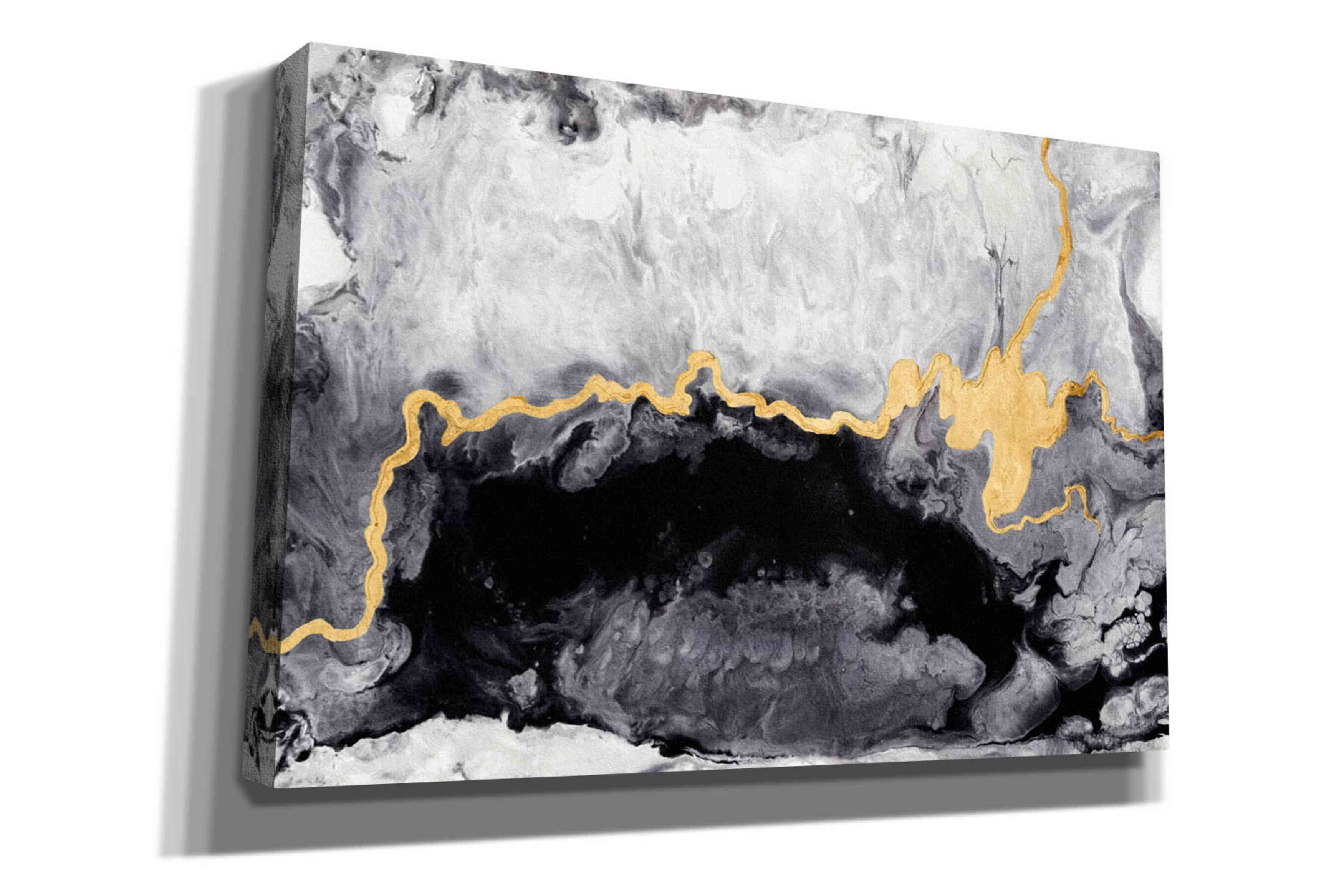 Epic Graffiti Gilded Onyx On Canvas by Anna Hambly Print | Wayfair