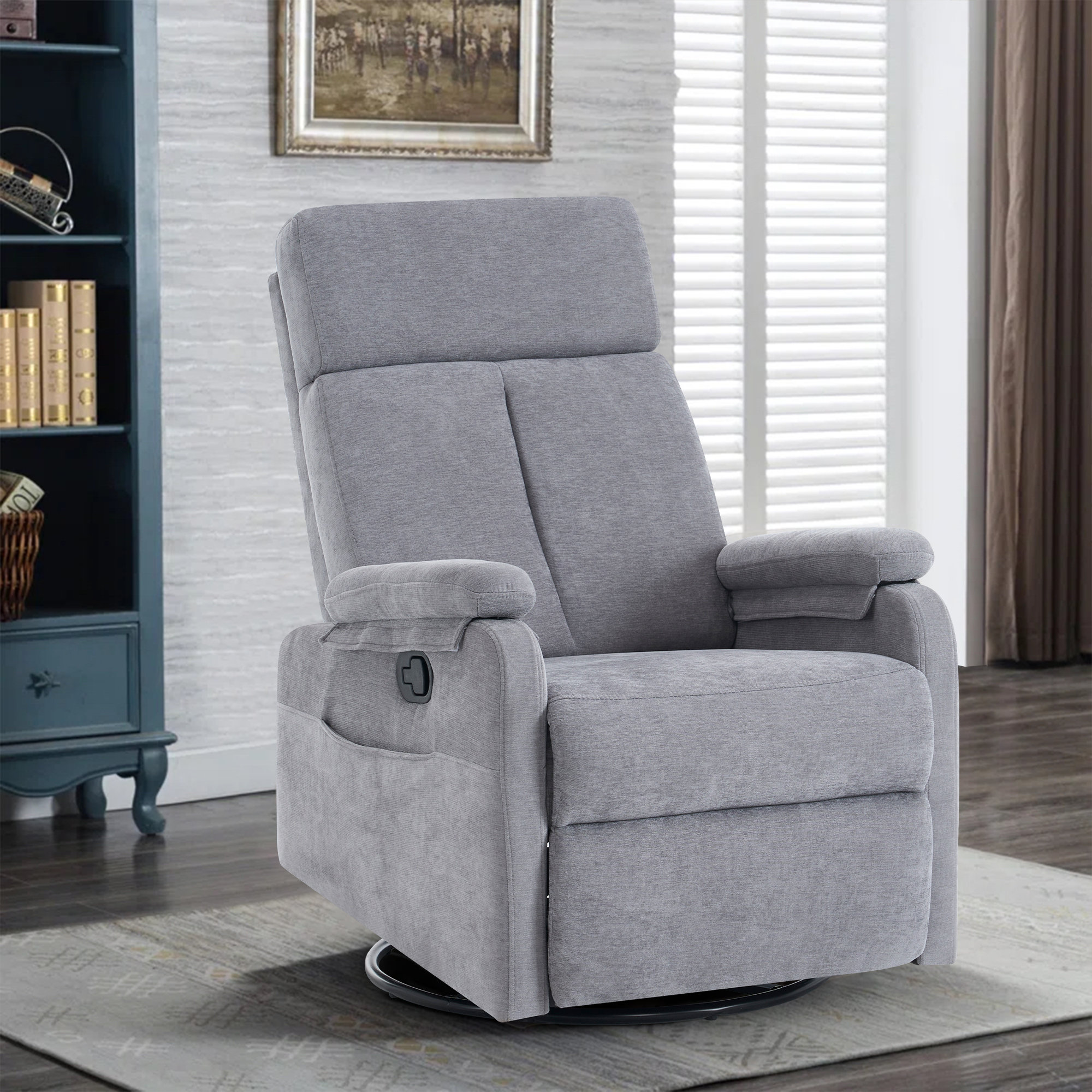 Latitude Run® Mordern Design Swivel Rocker Recliner With Super Soft ...