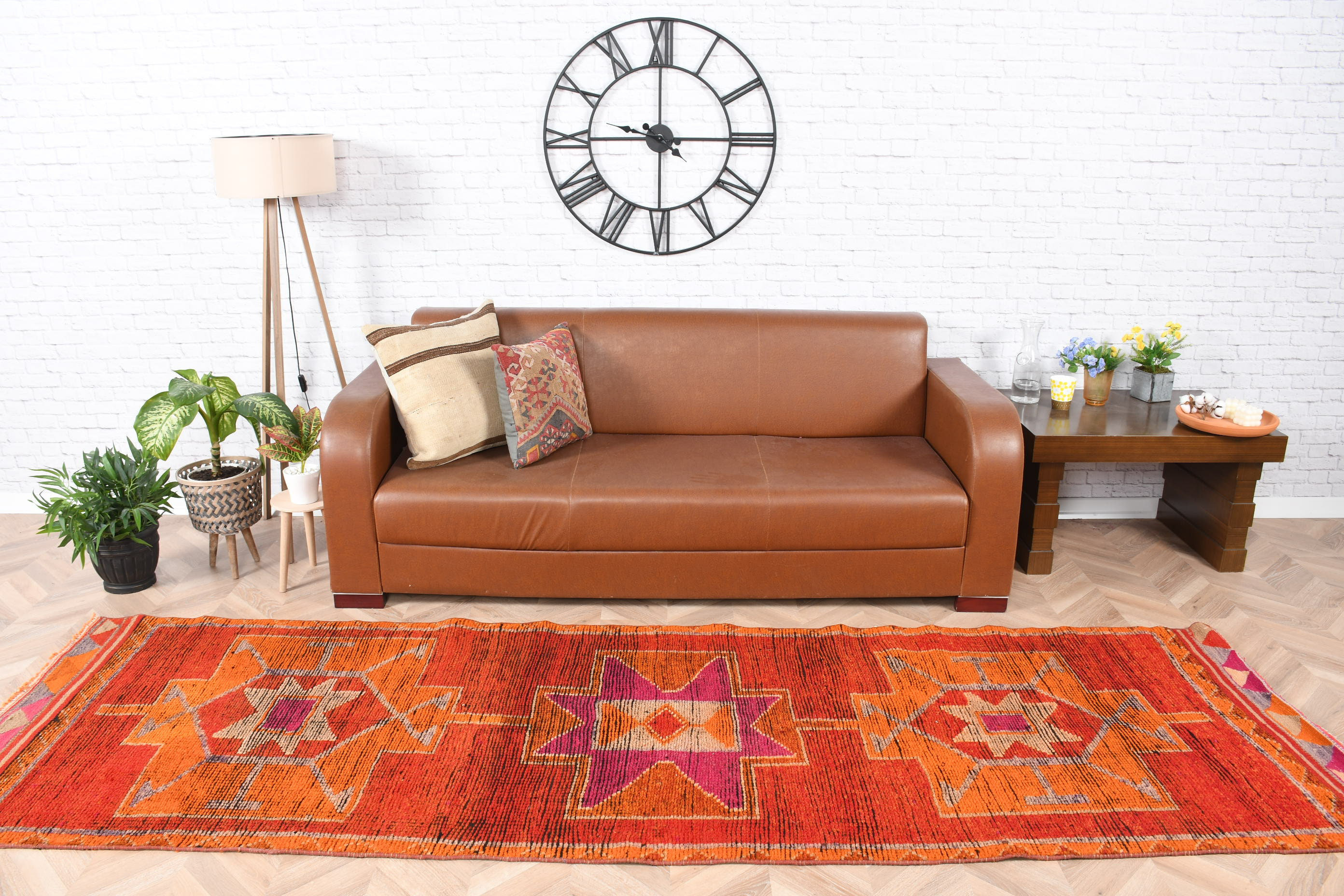 Bungalow Rose Vintage Turkish Handwoven Rug In Vibrant Colors Ideal For ...