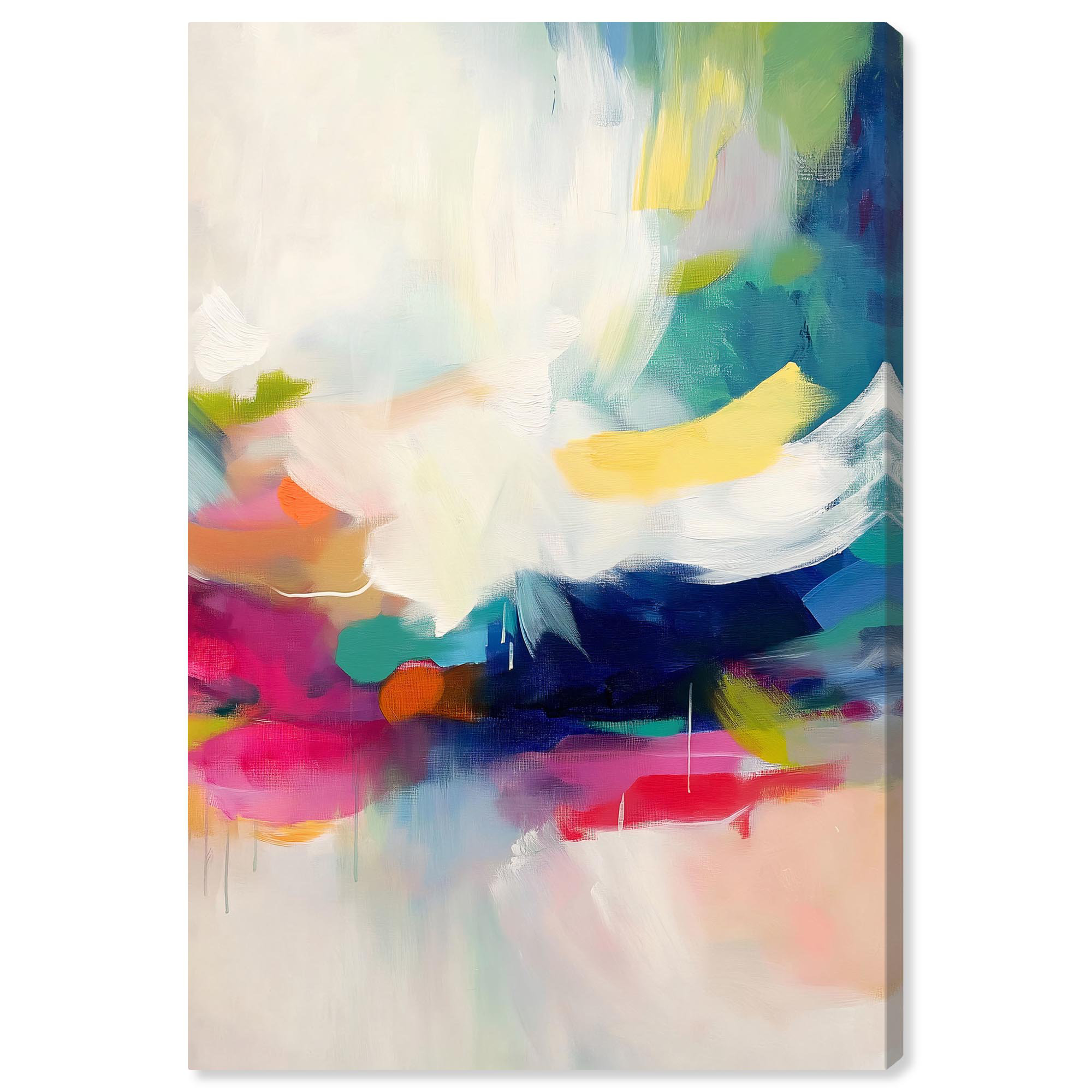 Art Remedy Neon Colors Abstract Canvas, 36" x 54", Gallery Wrapped ...