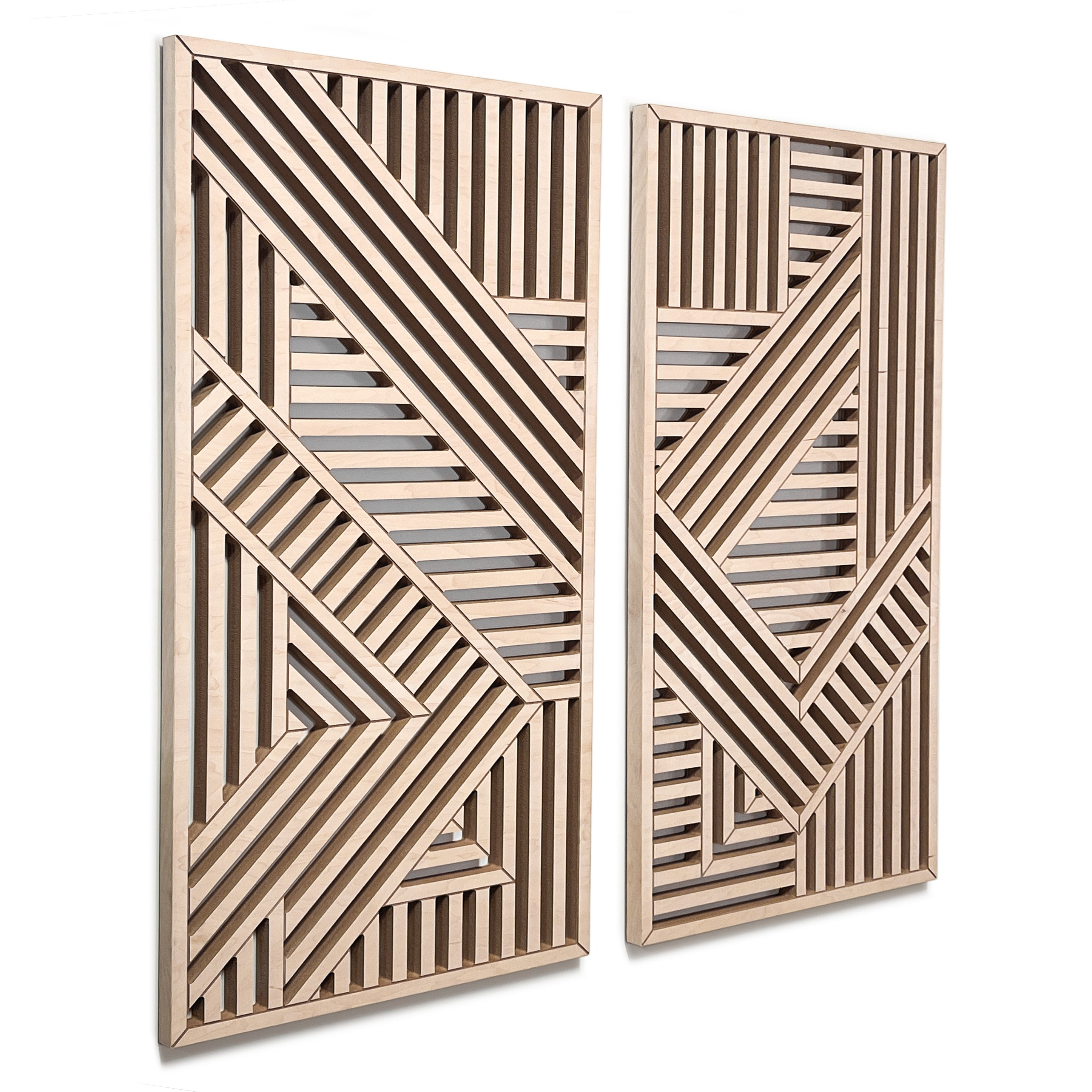 Other Furniture Geometric Cutouts Wood Wall Art | Wayfair