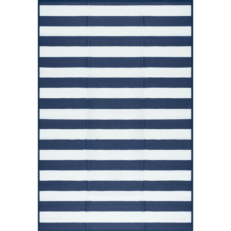Breakwater Bay Armel Navy Indoor/Outdoor Rug & Reviews | Wayfair