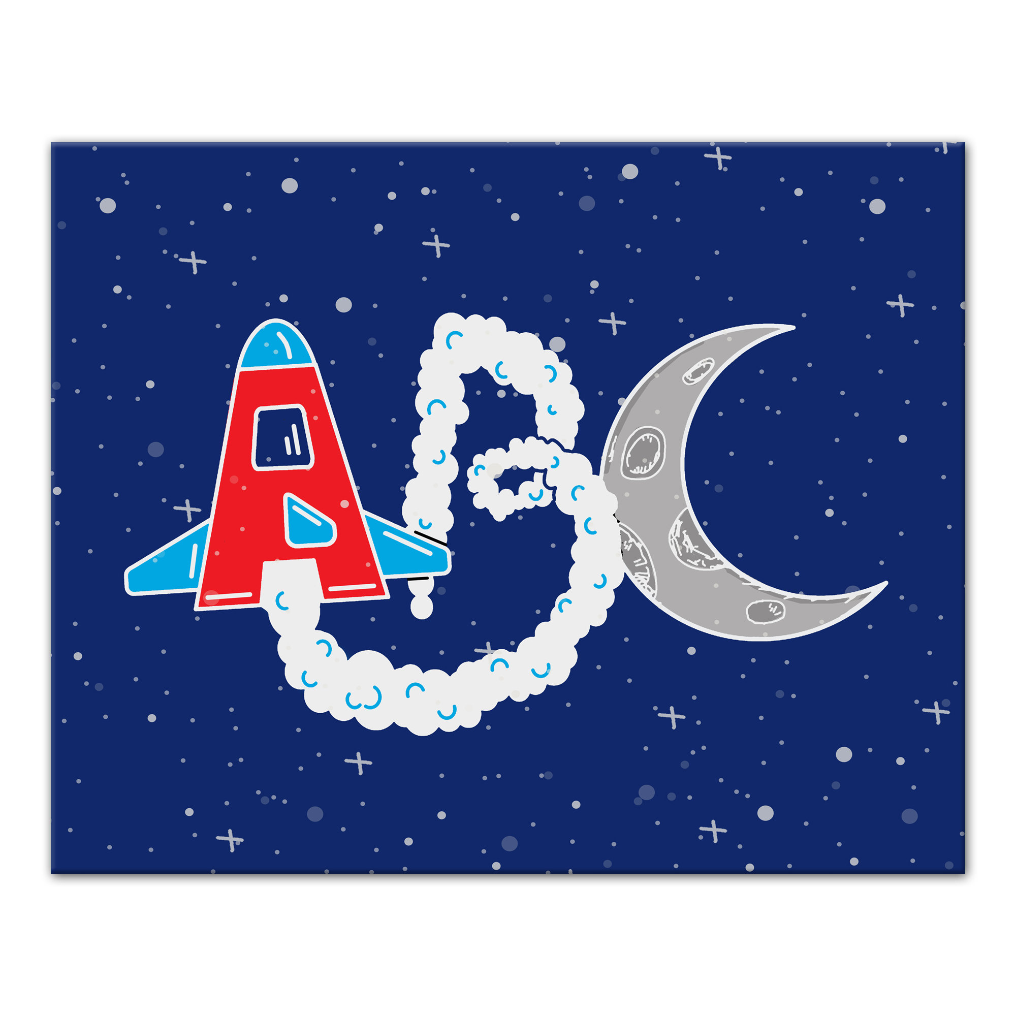 Isabelle & Max™ Brandt ABC Space Scape Canvas Art - Wayfair Canada