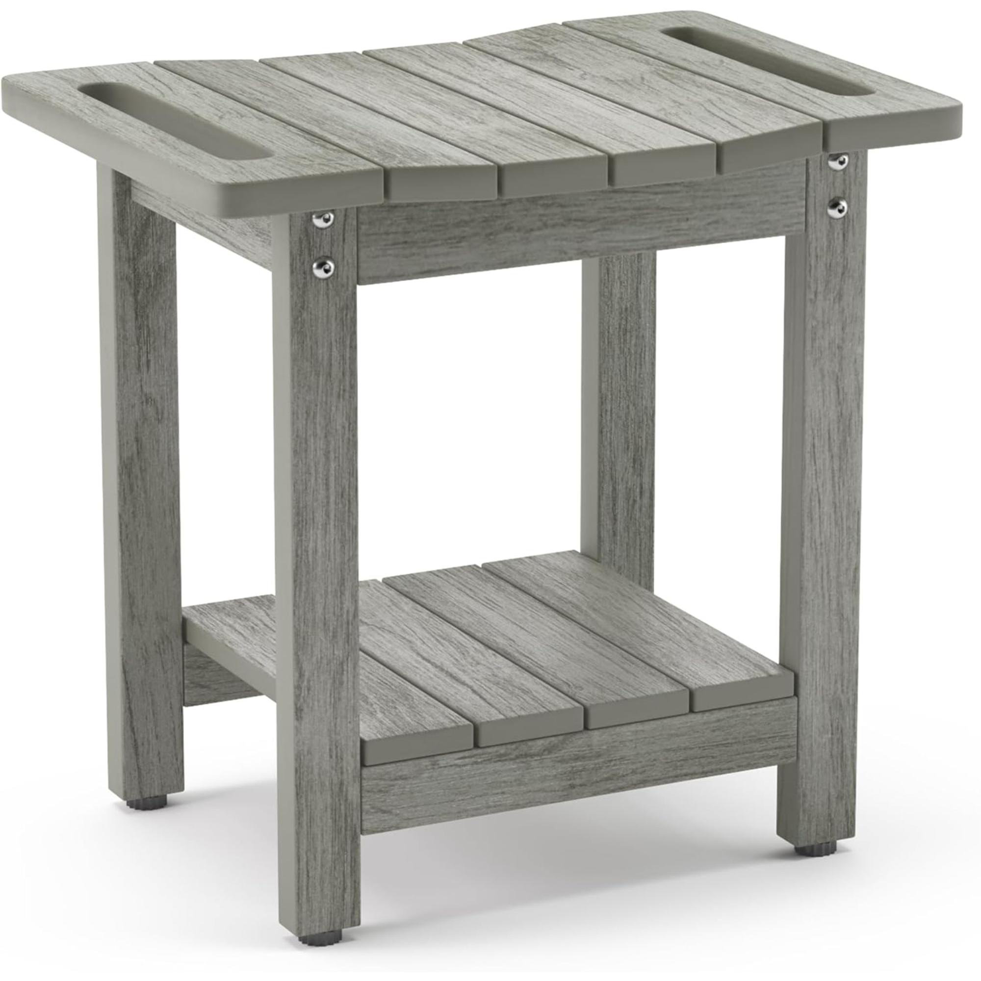 Winston Porter HDPS Shower Benches For Inside Shower, Grey Shower Stool ...