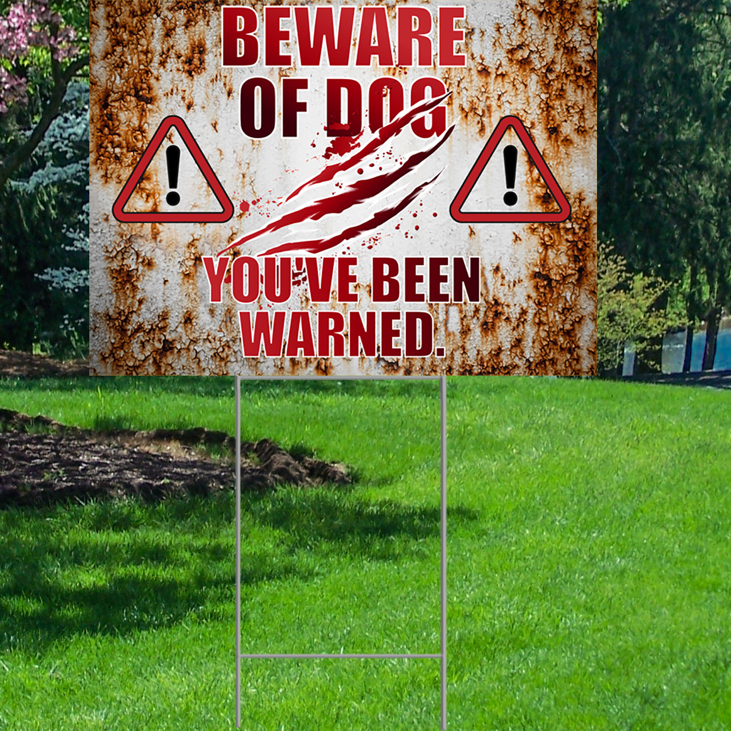 Trinx Beware Of Dog Warning Warned Waterproof Coroplast Plastic Yard ...