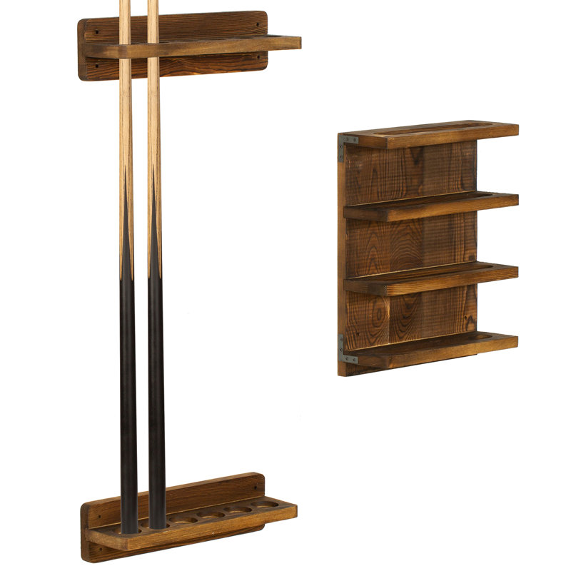 MyGift Wall Mounted Pool Cue Stick & Ball Rack & Reviews - Wayfair Canada