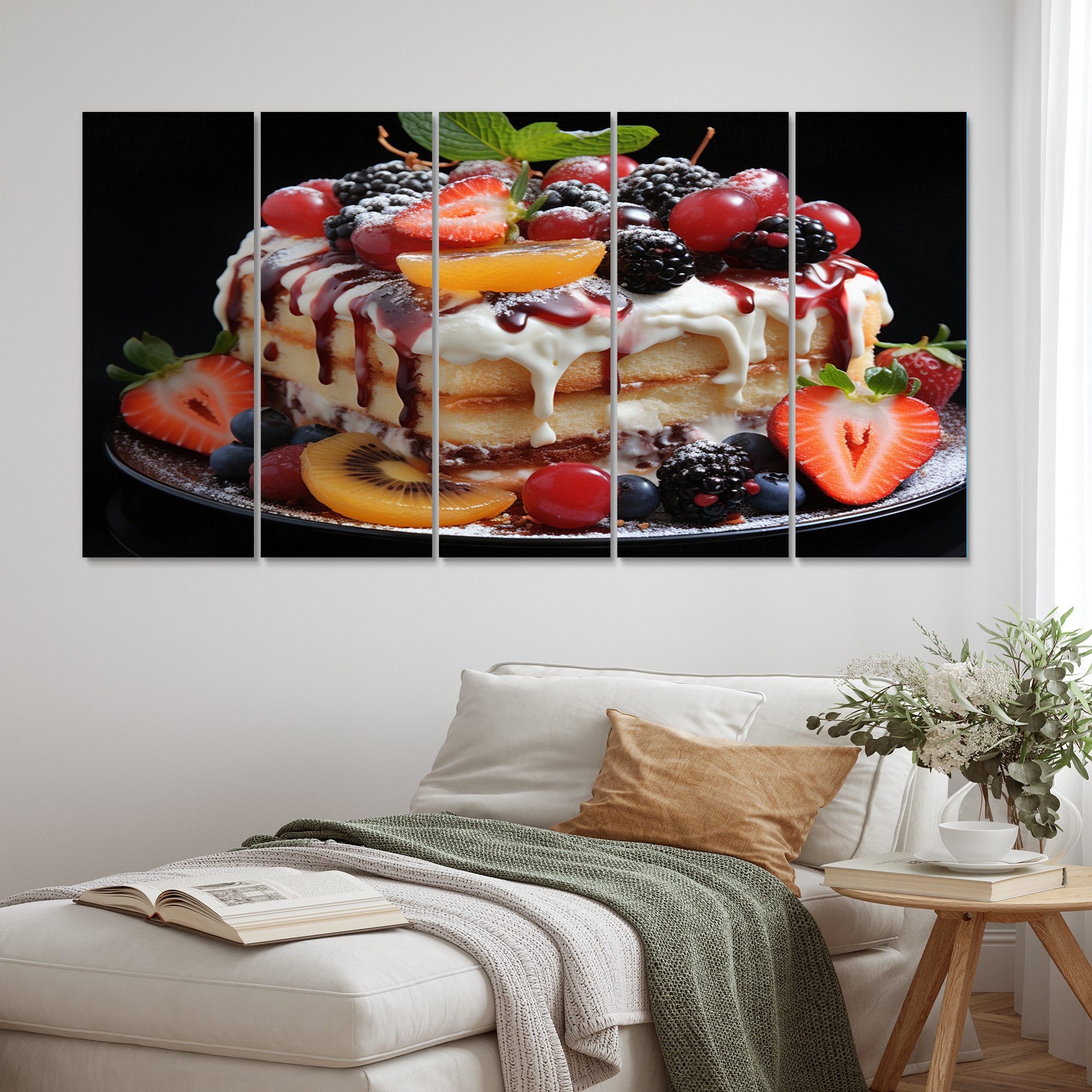 Latitude Run® Tropical Fruits Cake Mmmmmmm - Food & Beverage Wall Art ...
