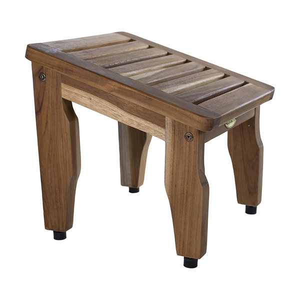 Teak Shower Bench With Back