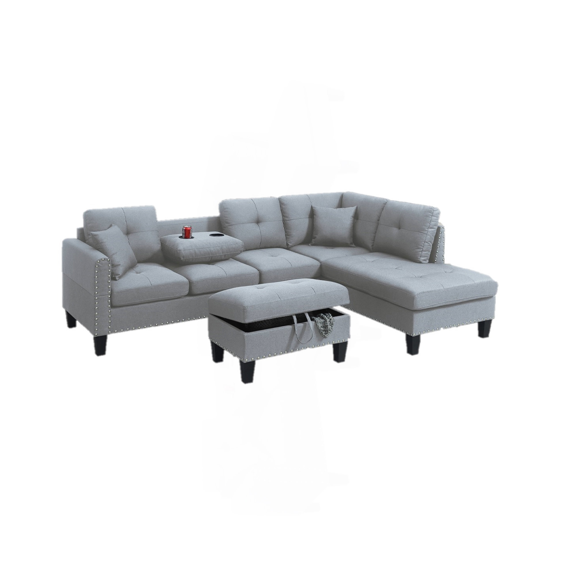 Red Barrel Studio® Living Room Furniture 3-PCS Sectional Sofa Set LAF ...