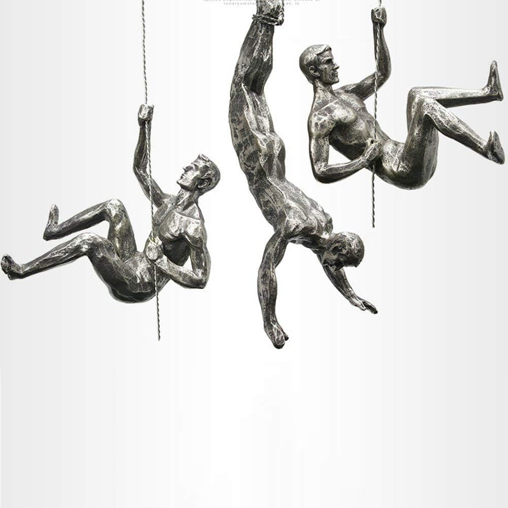 Ivy Bronx Resin Climbing Man Wall Sculptures Creative Hand-Finished ...