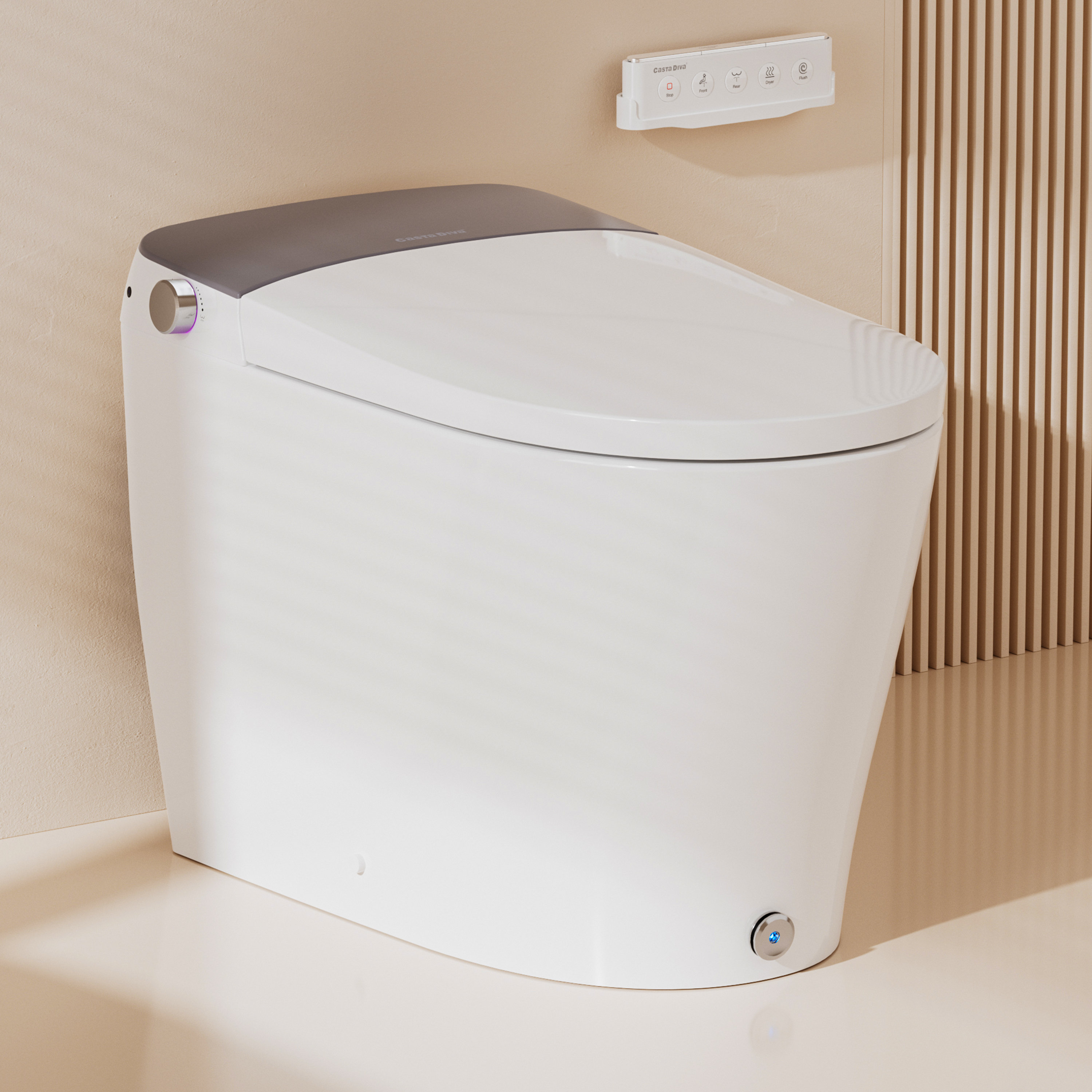 Casta Diva Modern Smart Toilet Elongated Bidet Toilet, Built-in Tank ...