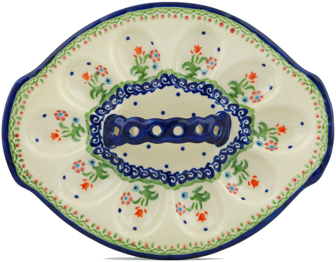 The Holiday Aisle® Rowberrow Pottery Egg Plate | Wayfair