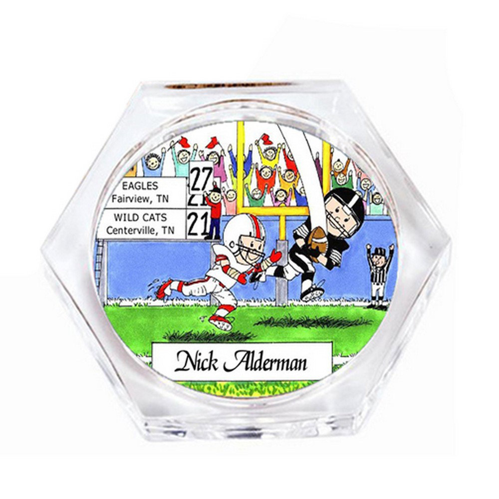 Printed Perfection Personalized Football Player Drink Coaster Gift Set ...
