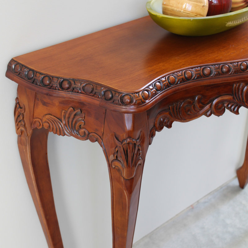 Lark Manor™ Arve Hand Carved Wood Console Table "& Reviews" - Wayfair ...
