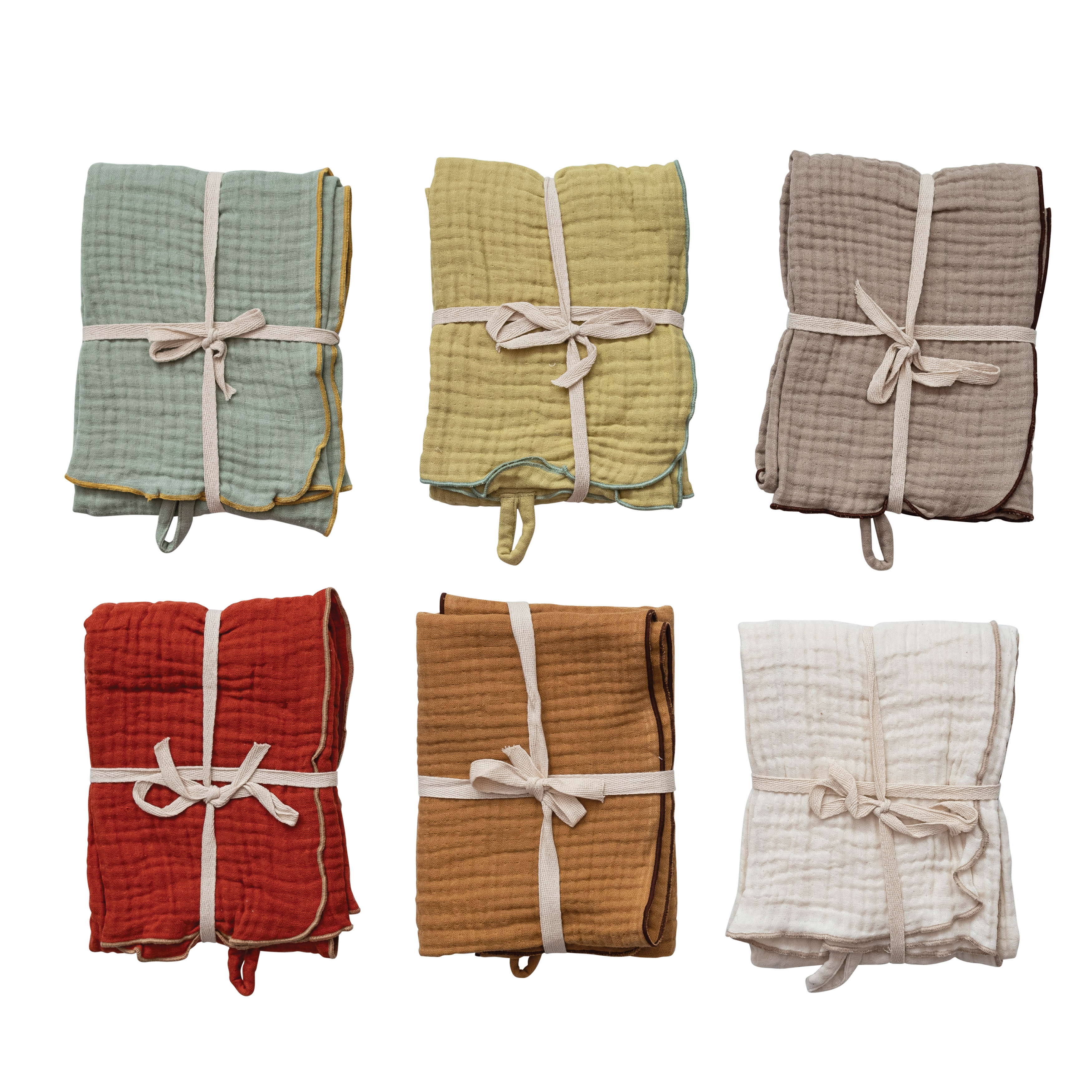 Rosalind Wheeler Woven Cotton Double Cloth Tea Towels | Wayfair
