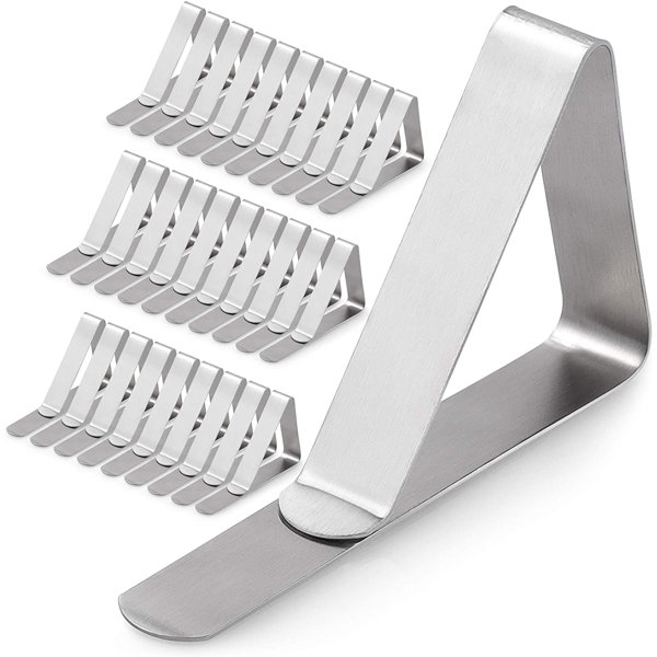 Zulay Kitchen 30 Pack Stainless Steel Tablecloth Clips and Cover Clamps ...