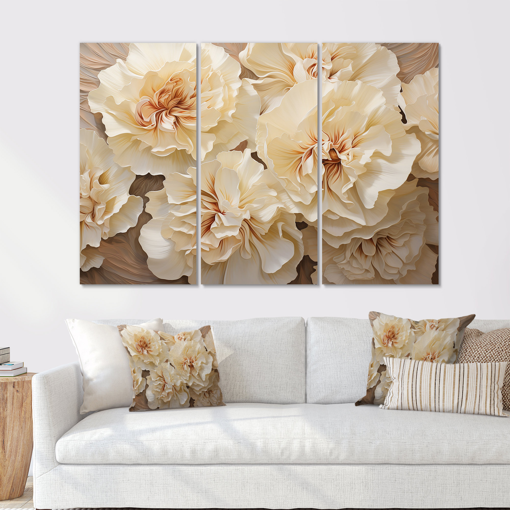 Latitude Run® Minimalism Carnation Flowers - Carnations Canvas Art Set ...