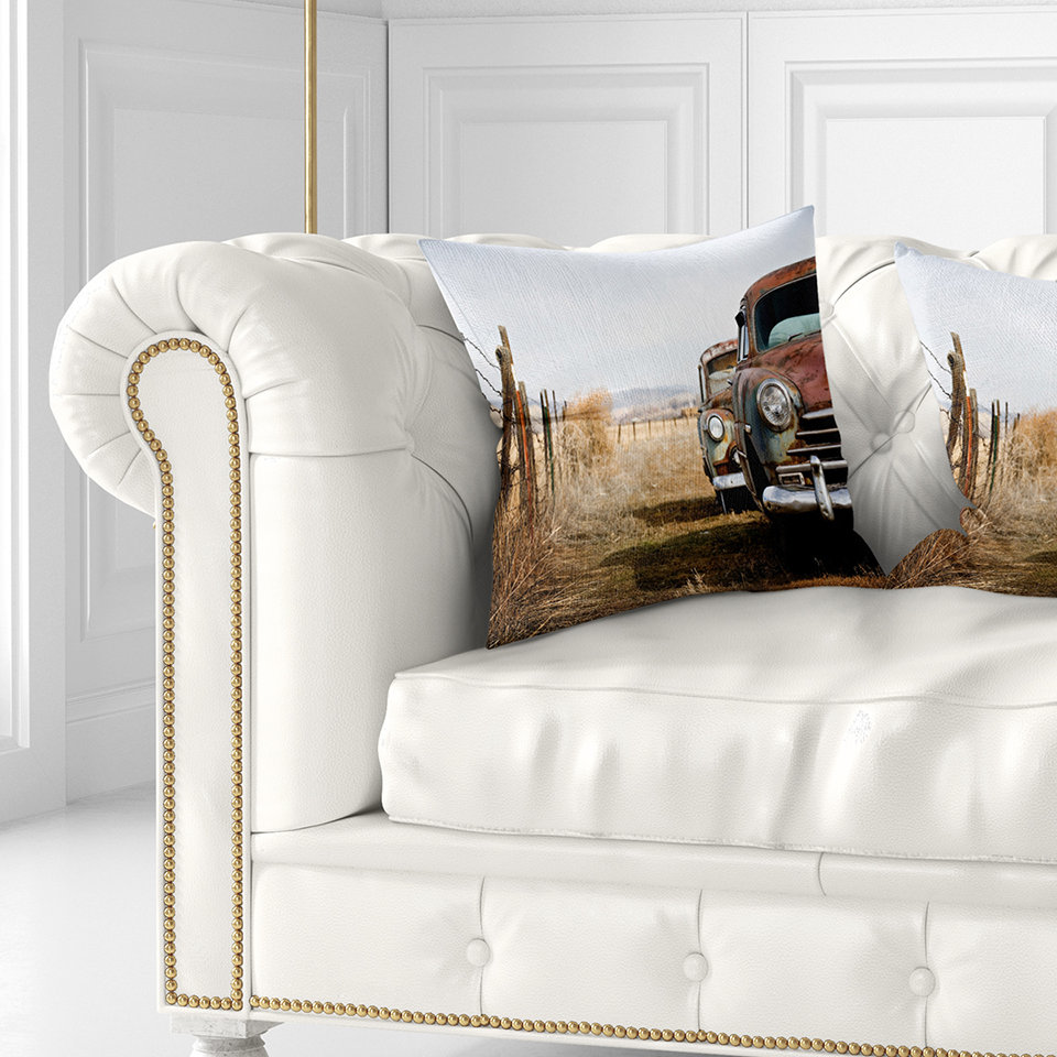 Design Art Vintage Cars - Cars Printed Pillow | Wayfair