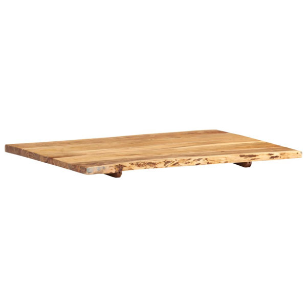 Millwood Pines Gosdantin 23.62'' W Solid Wood Rectangular Wave Edge ...