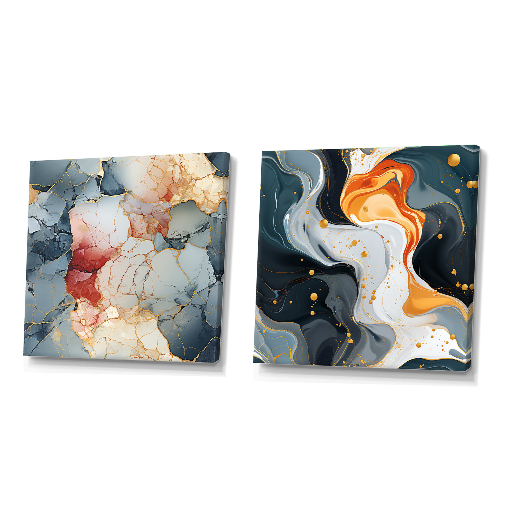 Design Art Urban Nature Marble Pattern - Abstract Collages Square ...