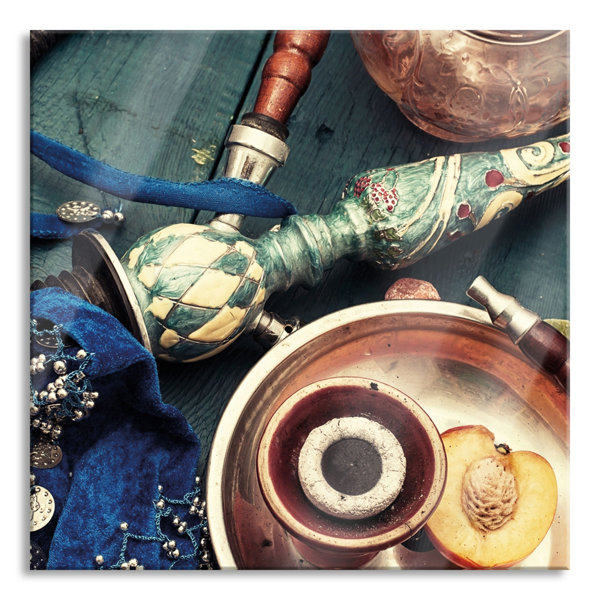 Brayden Studio Oriental Shisha With Apricot - No Frame Print on Glass ...