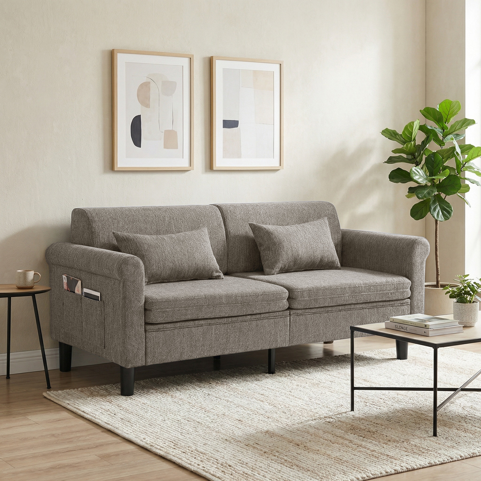 Ebern Designs Heron 72'' Velvet Convertible Sofa,Pull Out Sleeper Chair ...