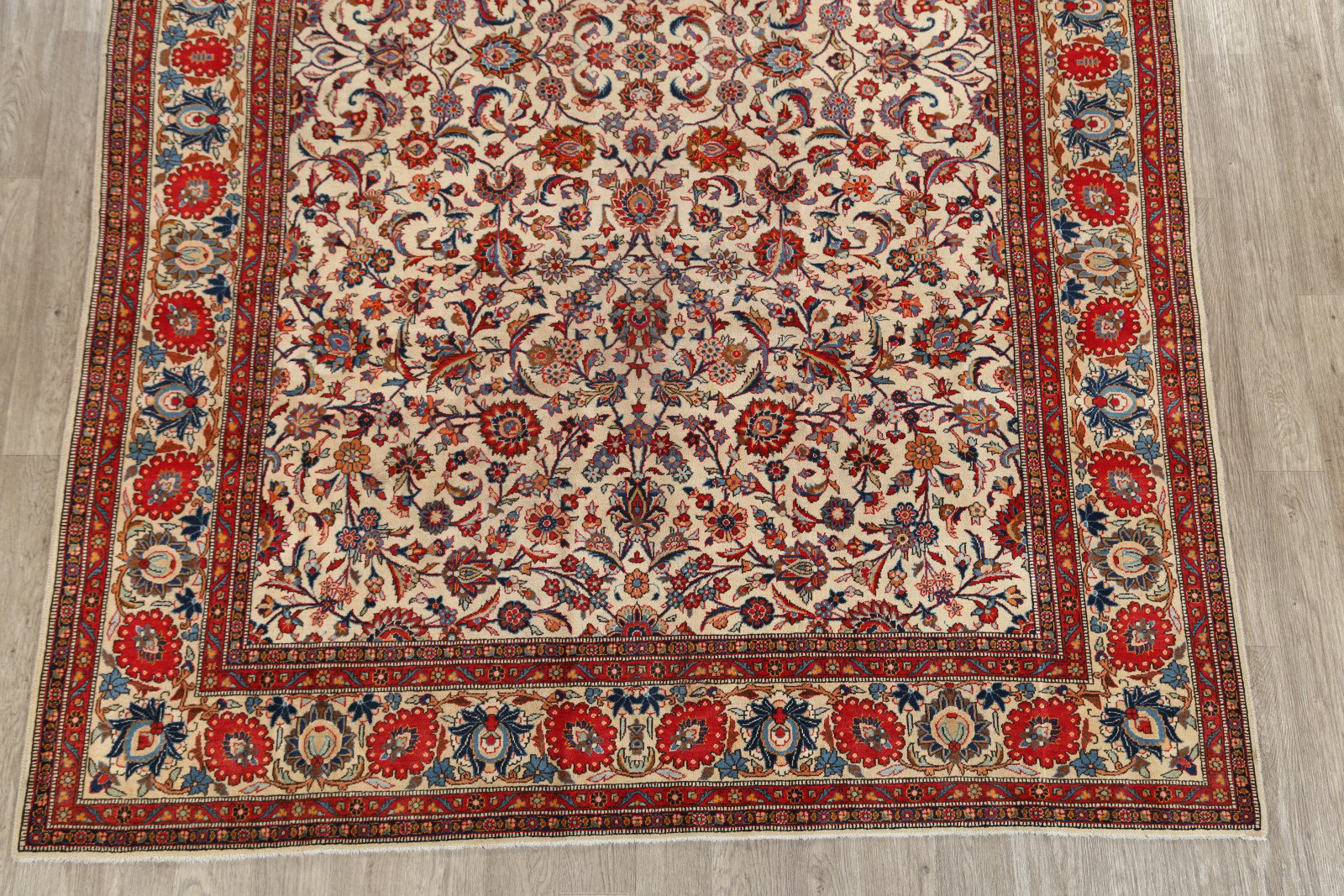 Bloomsbury Market Louise Kashan Persian Hand-Knotted Wool Beige/Red ...