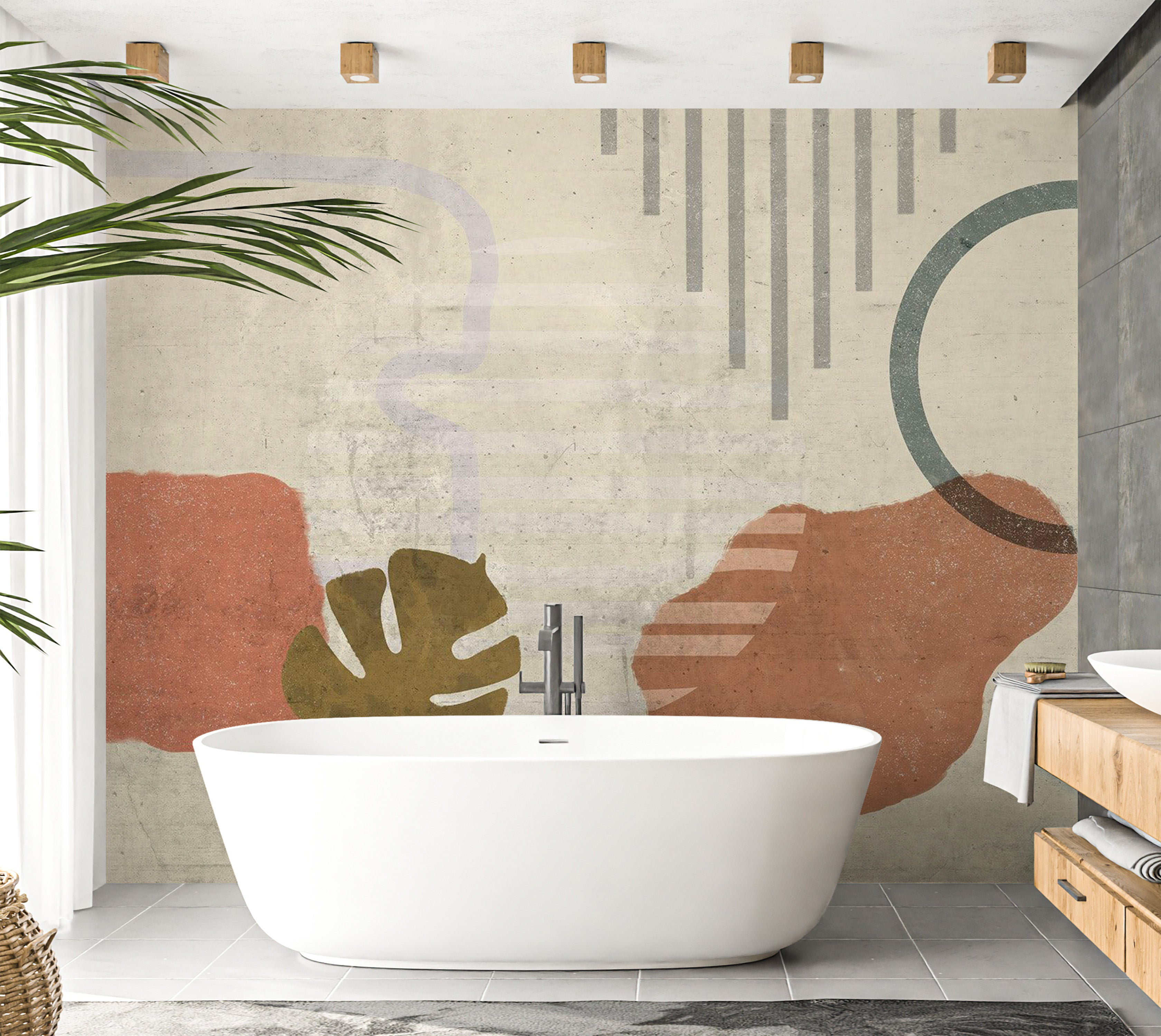 Lark Manor™ Peel & Stick Abstract Wall Mural - Modern Concrete ...