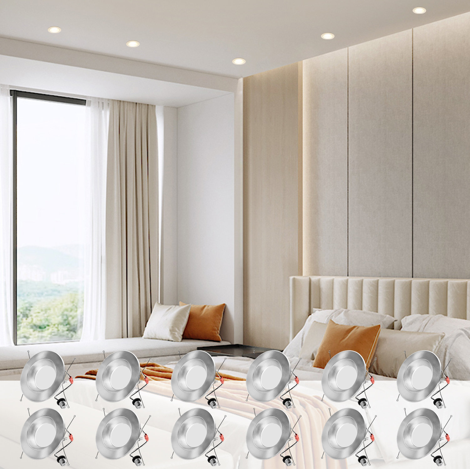 UTOPIV 12-Piece Set Of Recessed LED Retrofit Lights, 2700-5000K 5Cct ...