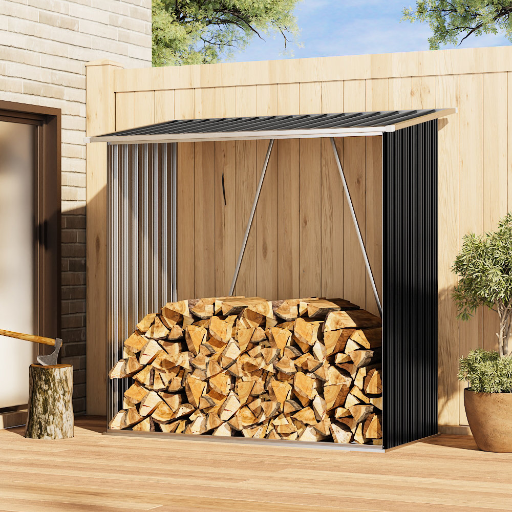 Sol 27 Outdoor 64.5'' W x 32.7" D Metal Log Store & Reviews | Wayfair.co.uk