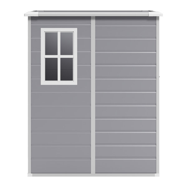 Dakota Fields Asjha 5ft.W x 4ft. D Plastic Pent Tool Shed & Reviews ...