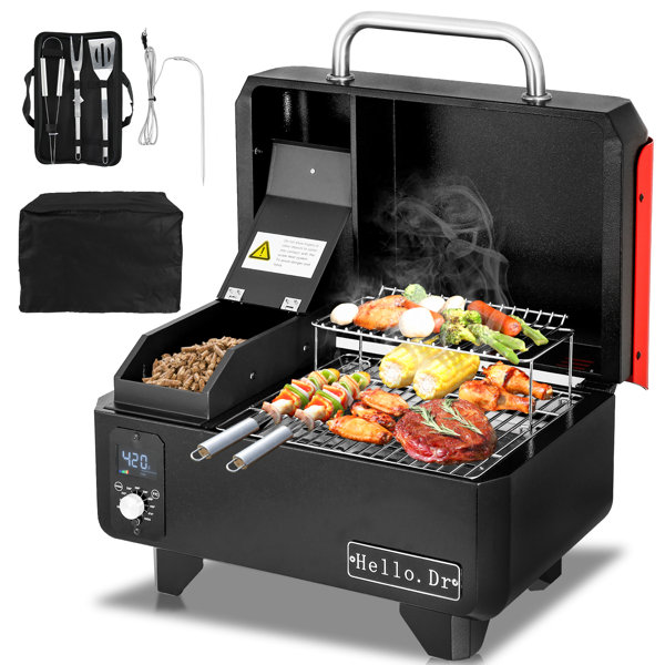 Hello.Dr Portable Wood Pellet Grill Smoker,table top electric smoker 8 ...