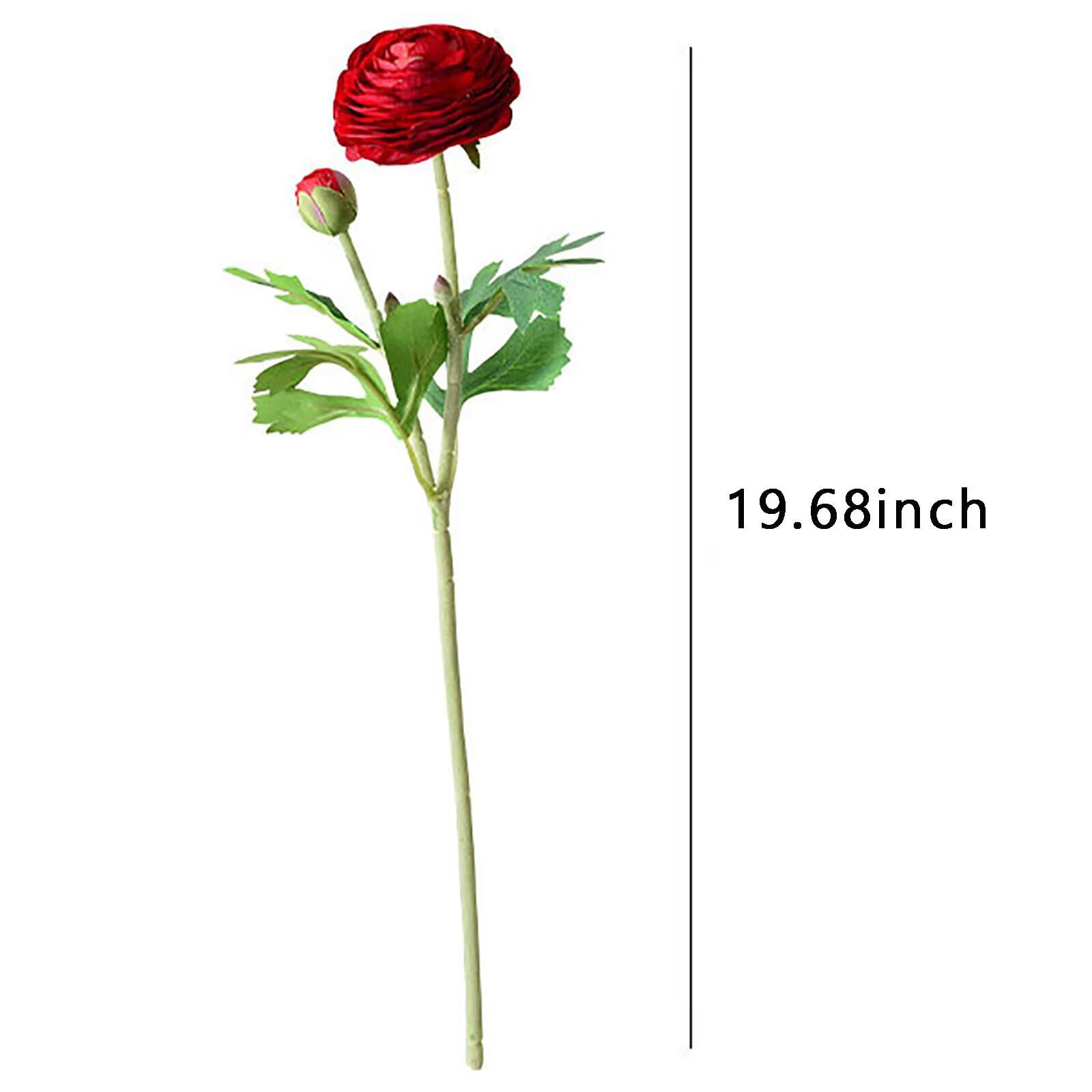 Primrue Artificial Ranunculus Flowers With Real Touch Stem, Silk ...