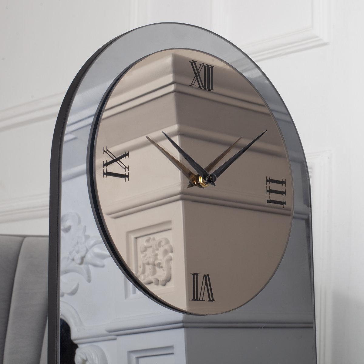 Everly Quinn Jeni Mirrored Oval Wall Clock & Reviews | Wayfair