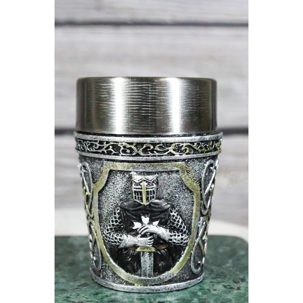 Millwood Pines Pack Of 4 Black Cloak Medieval Templar Crusader Knight ...