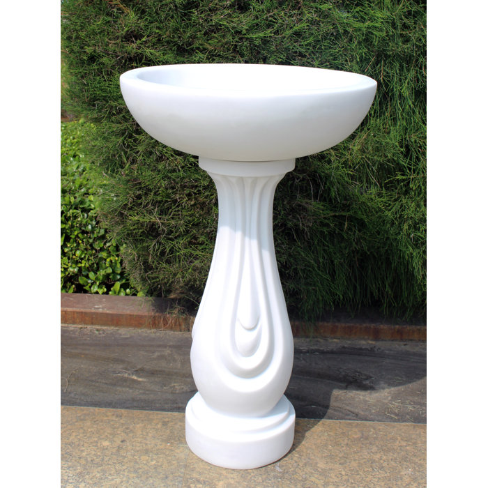 ENIGMA Ripple Bird Bath Marble & Reviews | Wayfair.co.uk