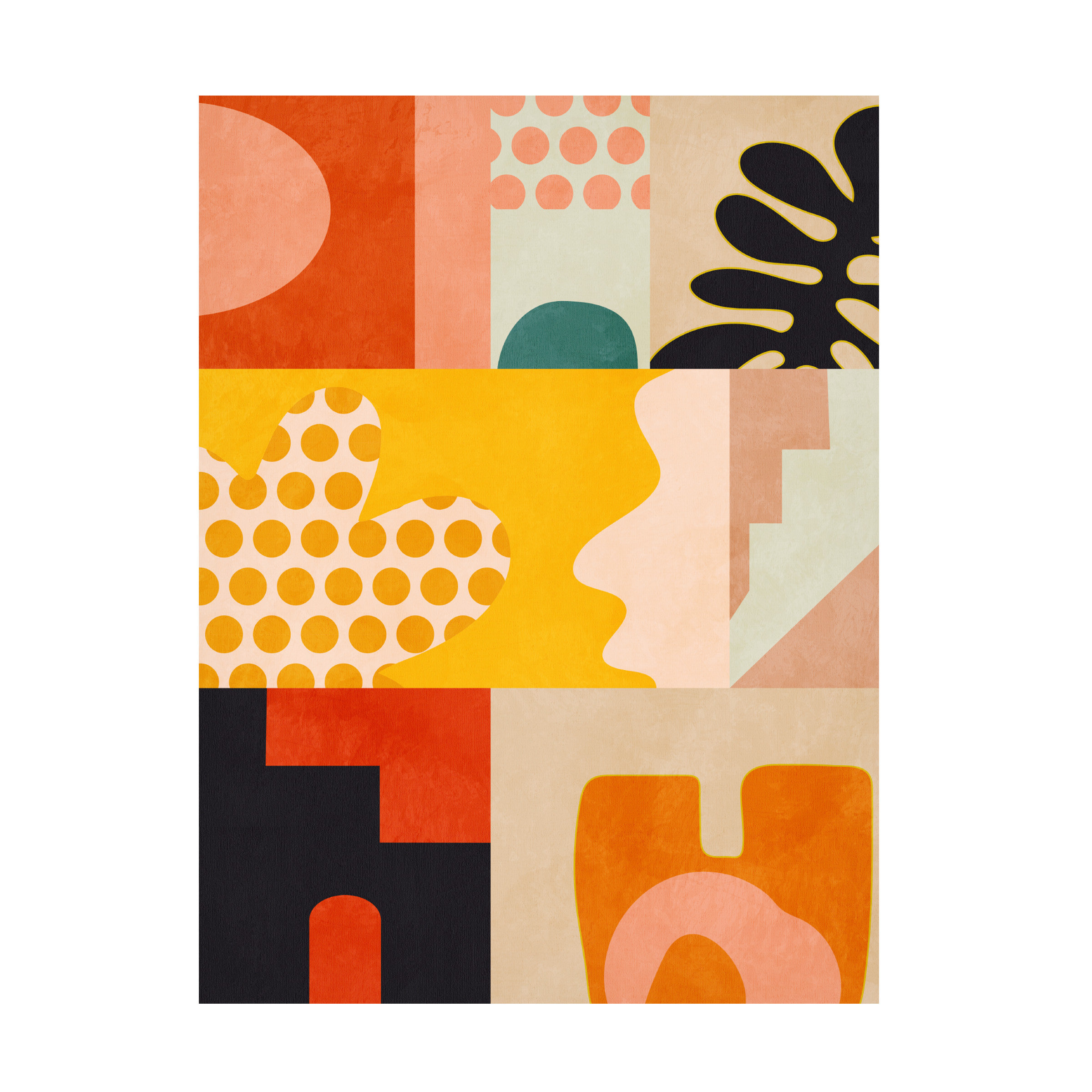 Trademark Fine Art Playing Around Shapes 6 On Canvas by Heidi Westum ...