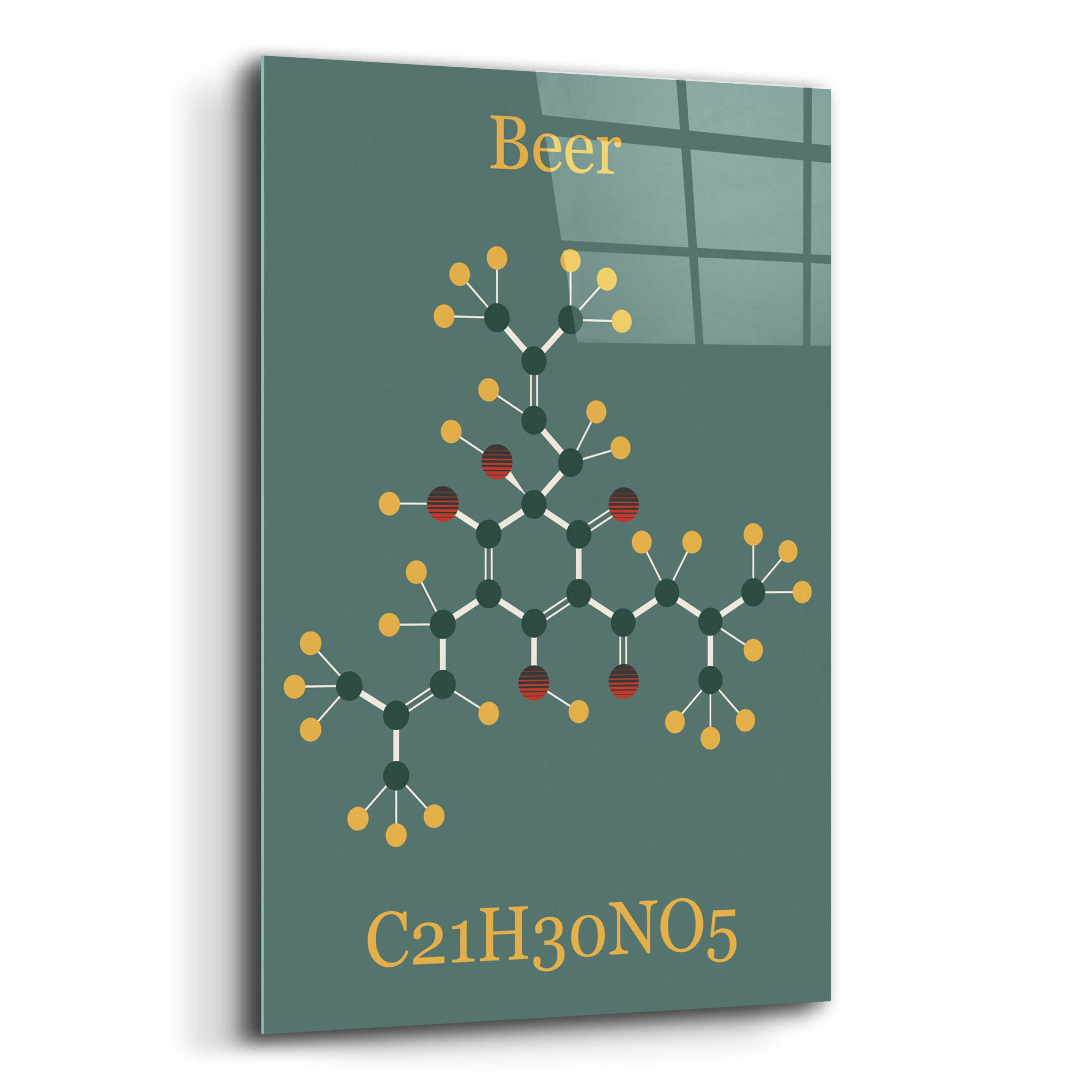 Trinx Beer Molecule II On Plastic / Acrylic by Maxim Print | Wayfair