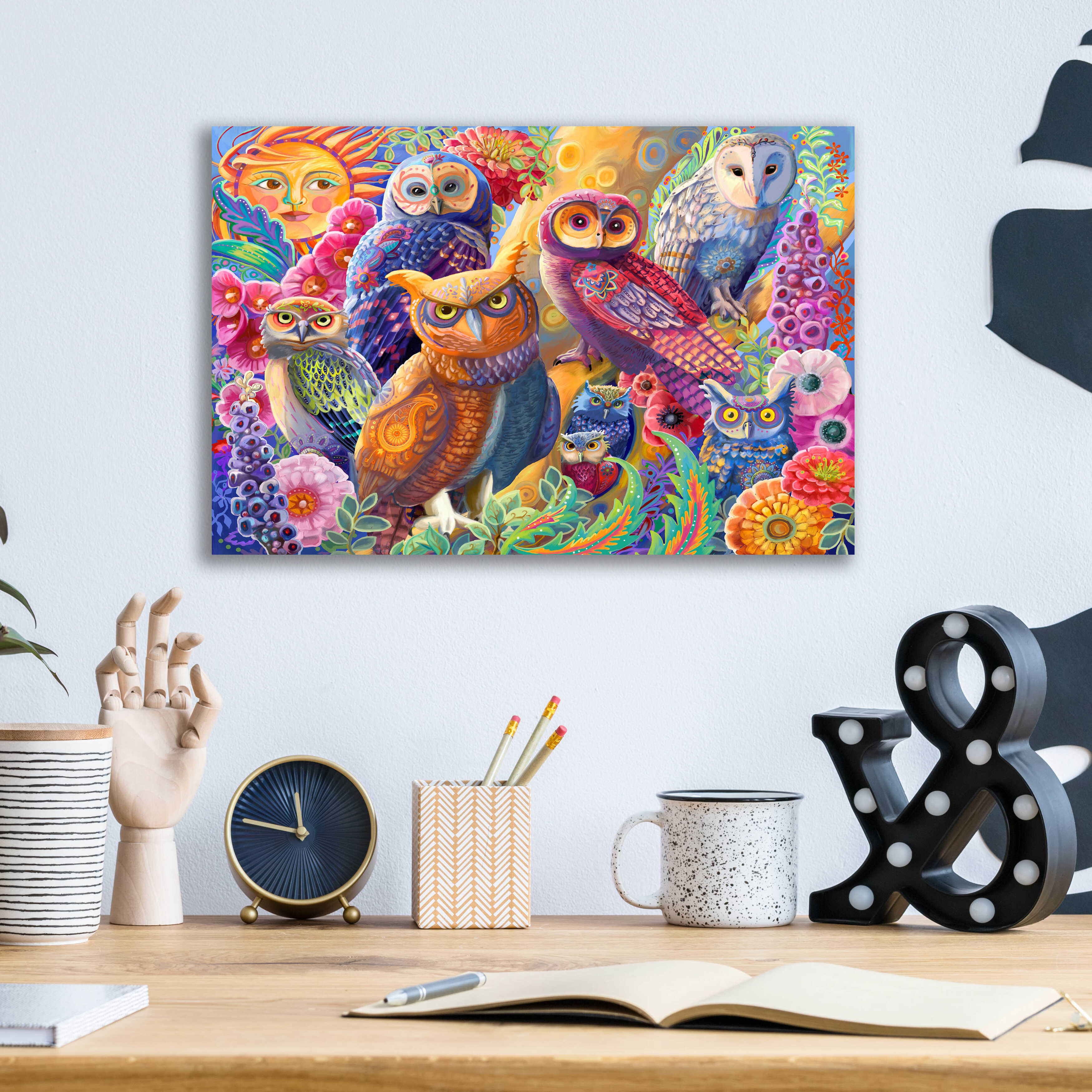 Dakota Fields 'Owl Autonomy' by Laura Audi, Acrylic Glass Wall Art ...