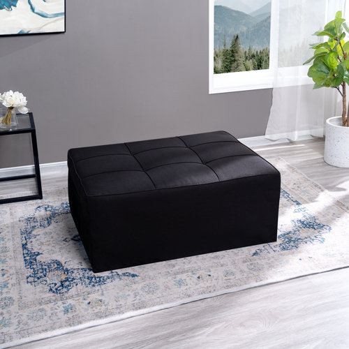 Naomi Home Sleeper Convertible Ottoman Folding Upholstered Ottoman ...