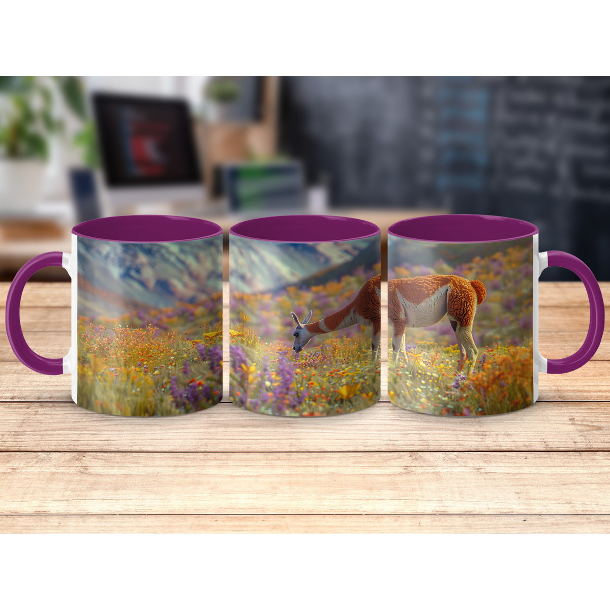East Urban Home Set of 4 Realistic Animal Design 11oz Accent Mugs ...