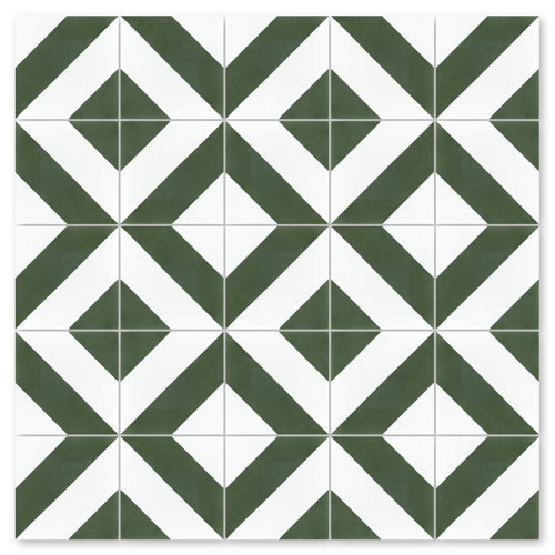 Villa Lagoon Tile Diagonal Four A 8" x 8" Patterned Wall & Floor Tile ...