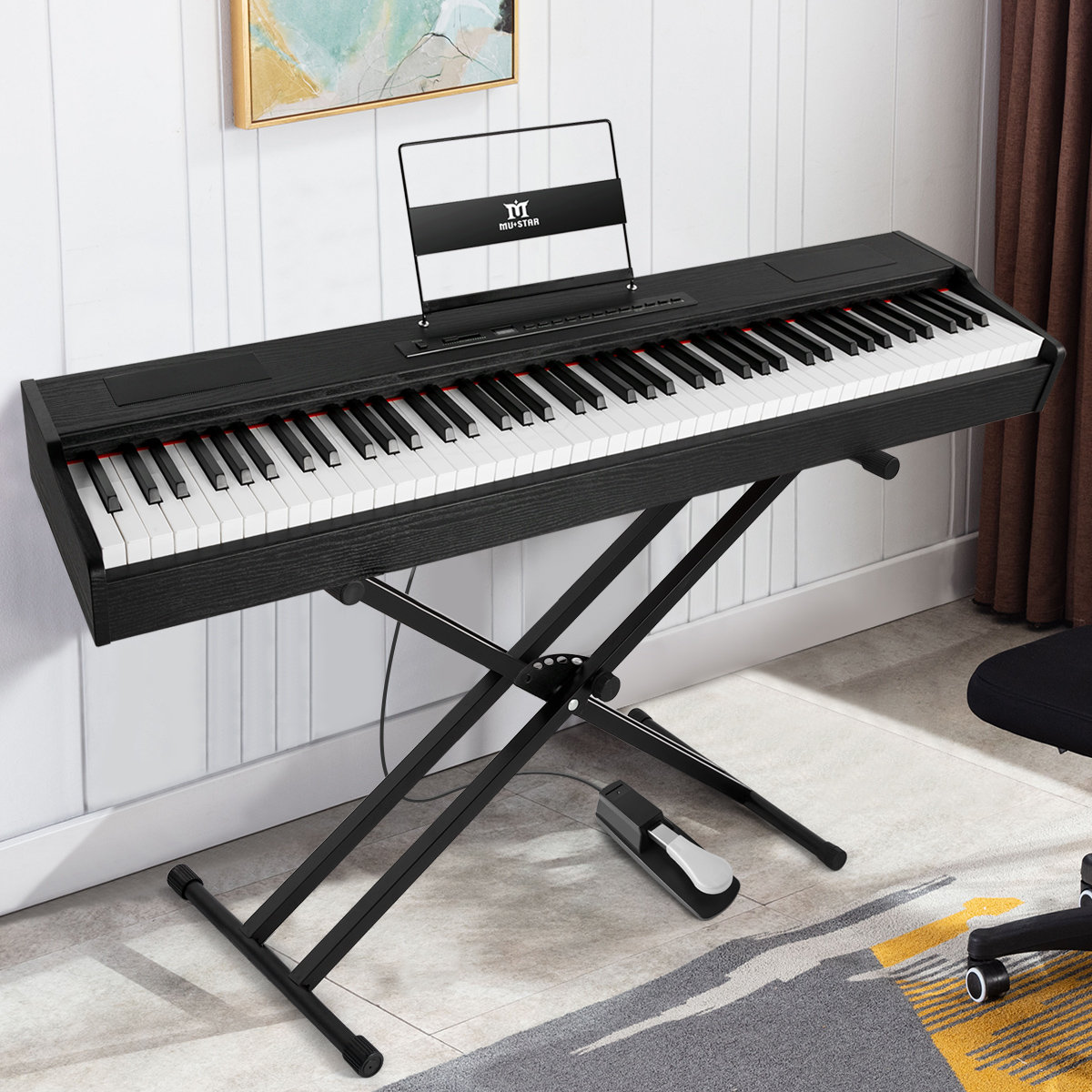 Artist Hand Full Size Digital Piano 88 Key Weighted Keyboard Hammer ...