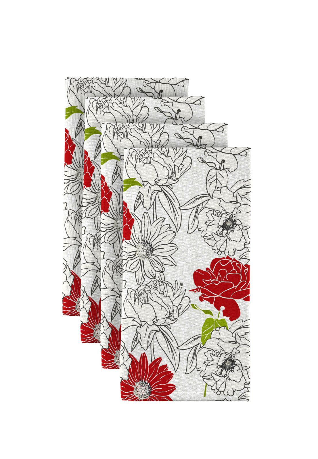 House of Hampton Wes Hand Drawn Flowers Pop 18" Napkin - Wayfair Canada